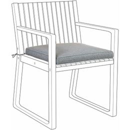 Beliani - Sitzkissen für Stuhl Grau Polsterbezug Garten Gartenmöbel - Grau
