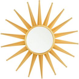 Beliani - Wandspiegel Gold ø 60 cm Gold Sonnenoptik Elegant Modern