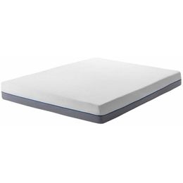 Beliani Doppelter Schaum Memory Foam Matratze Weiß und Grau 140 x 200 cm Viskoelastisch Hard Härtegrad