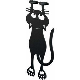 LONGZIMING Lesezeichen Neugierige Katze, 12 cm, schwarze Farbe, Kunststoff/Nylon, Katzenform