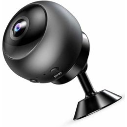 LONGZIMING Drahtlose geheime Mini-Wifi-Kamera hd 1080P IP-Webcam für die Sicherheit im Freien zu Hause, Nachtsicht, V380-Bildschirm, SD-Speicher, Mattschwarz,