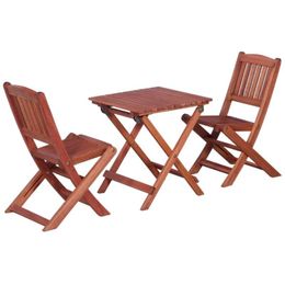 LONGZIMING - Bistro-Set für Kinder 3-tlg. Eukalyptusholz Massiv