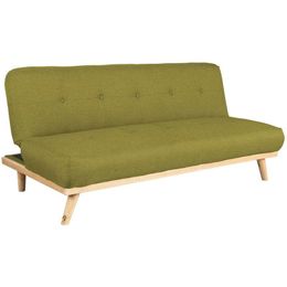 Sklum - Verstellbares 3-Sitzer Sofa aus Leinen Juhli Grün Pistazie - Grün Pistazie