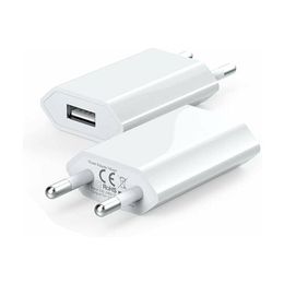 LONGZIMING - 2er-Pack) USB-Ladegerät, 5 v, 1 a, Universal-Stecker-Adapter, kompatibel mit iPhone xs Max xr x 8 7 6 6S 5S Plus, i Pad Mini, i Pod,