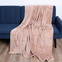 Bestlivings - Kuscheldecke Flanell Decke 150x200cm ( Camel ) Flauschige Struktur Wohndecke für Sofa, Couch und Bett, Tagesdecke oeko-tex