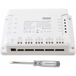 LONGZIMING 4CH Pro R3 WiFi Wireless Smart Switch für Smart Home 4-Kanal-Zoll-/selbstsperrender/ineinandergreifender RF-Schalter