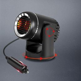 In 1 Auto-Heizlüfter, 360° drehbar, Fenster-Defroster-Defogger, Winter-Fahrzeugheizungsset, Plug-in-Zigarettenanzünder (150 cm), Schwarz LONGZIMING