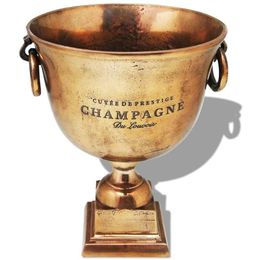 LONGZIMING Champagner-Kühler Pokal Kupfer Braun
