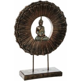Atmosphera - Dekoration mit Buddha-Figur, 37 x 11 x 49,5 cm, braun