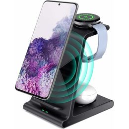 LONGZIMING Samsung Induktionsladegerät, 15 w Universal Qi Wireless Ladegerät Tragbares Schnellladen für Samsung S22 Ultra/S21/Galaxy z Fold 3/Flip 3, Galaxy