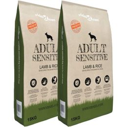 LONGZIMING Premium-Trockenhundefutter Adult Sensitive Lamb & Rice 2 x 15 kg
