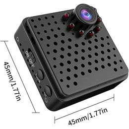 LONGZIMING - 1080p WiFi WiFi Kamera Mini Kamera Tragbare Überwachungskamera Weitwinkelkamera mit Bewegungserkennung
