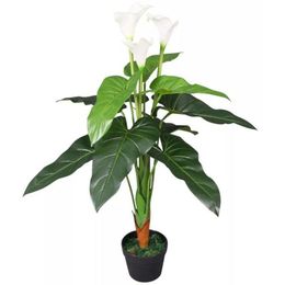 HOMMOO - Künstliche Calla-Lilie mit Topf 85 cm Weiß VD10552