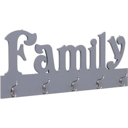 LONGZIMING Wandgarderobe family Grau 74 x 29,5 cm