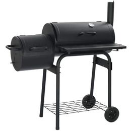 LONGZIMING - Klassischer Holzkohlegrill Barbecue Smoker