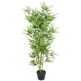 HOMMOO - Künstliche Bambuspflanze mit Topf 120 cm Grün VD10563