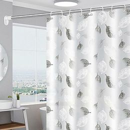 LONGZIMING Schimmelfester Duschvorhang, 180 x 200 cm, wasserdichter Duschvorhang – weißer waschbarer Lakenvorhang – mit 12 Vorhanghaken – für Zuhause, Hotel,