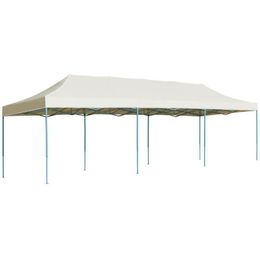 HOMMOO - Faltzelt Pop-Up Partyzelt 3 x 9 m Creme VD29140