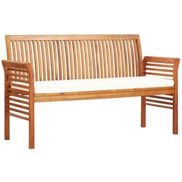 3-Sitzer Gartenbank mit Kissen 150 cm Massivholz Akazie VD29940 - HOMMOO