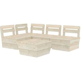 HOMMOO 5-tlg. Garten-Paletten-Lounge-Set Imprägniertes Fichtenholz YQvidaXL3063716DE