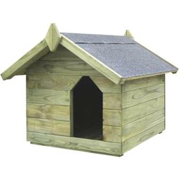 HOMMOO - Hundehütte mit öffnendem Dach Imprägniertes Kiefernholz VD29301