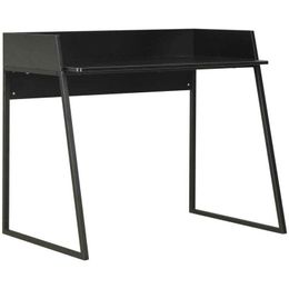 HOMMOO - Schreibtisch Schwarz 90x60x88 cm