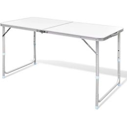 HOMMOO Campingtisch zusammenklappbar höhenverstellbar Aluminium 120 x 60 cm VD26460