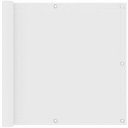 HOMMOO - Balkon-Sichtschutz Weiß 90x500 cm Oxford-Gewebe