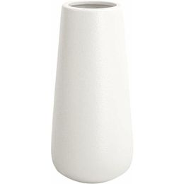 LONGZIMING Höhe: 28 cm, weiße, konische Keramikvase für Pampas, große, moderne, hohe dekorative Vase für die Herzstück-Dekoration