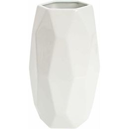 LONGZIMING Höhe: 25 cm, weiße, konische Keramikvase für Pampas, große, moderne, hohe dekorative Vase für Herzstück-Deko