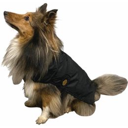 Fashion Dog Hunde-Regenmantel mit Fleecefutter - Schwarz - 27 cm