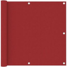LONGZIMING - Balkon-Sichtschutz Rot 90x500 cm Oxford-Gewebe