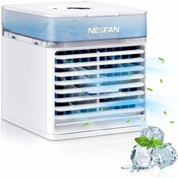 LONGZIMING Tragbare Klimaanlage mit 3 Geschwindigkeiten 7 Farben Tragbarer Luftkühler mit 500 ml Wassertank USB-Aufladung Mini-Klimaanlage für Zuhause und Büro