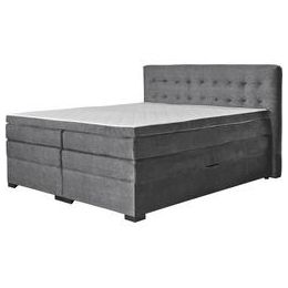 Boxspringbett Madeira in Grau ca. 200x200cm