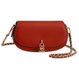 Michael Kors Umhängetasche MILA SM EW CHAIN SLING MSGR, mit goldfarbenen Beschlägen, rot