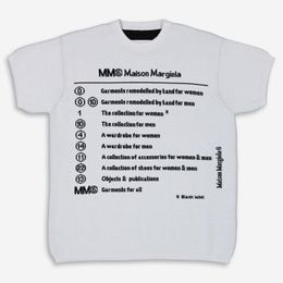 TK Maxx Weißes Strick-T-Shirt mit schwarzen Aufdrucken