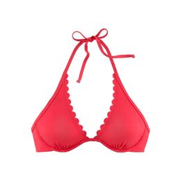 Lascana Bikinitop 'Scallop' Damen Gr&ouml;&szlig;e 70 grenadine