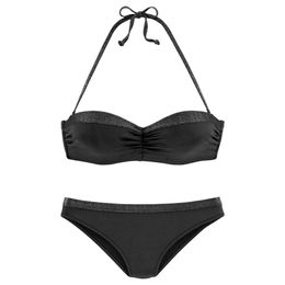 JETTE Bikini Damen Gr&ouml;&szlig;e XS schwarz / silber
