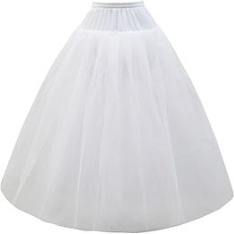 AFAZ New Trading UG Sommerkleid Damen Rock Stütze Petticoat Unterrock Lang Weiß Tüll Fluffy Crinoline (1-tlg) Underskirt für Brautkleid Hochzeit Kleid