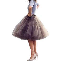 AFAZ New Trading UG Sommerkleid Damen Tüllrock 5 Lage Prinzessin Kleider Knielang Petticoat (1-tlg) Ballettrock Unterrock Pettiskirt