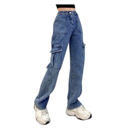 AFAZ New Trading UG Stretch-Jeans Damenjeans Skinny Jeans Hohe Taille mehrere Taschen Slim-Fit Jeans