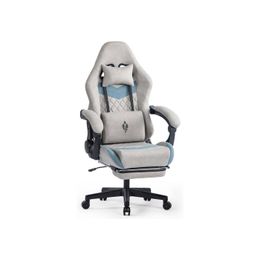Powerwill Gaming Chair Gaming Chair with Footrest (Ergonomischer Gaming Sessel mit Lendenwirbelstütze)