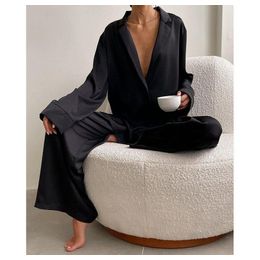AFAZ New Trading UG Pyjama Damen Nachtwäsche Schlafanzug Freizeitset Langarm Loungewear