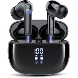 Lekaby Bluetooth 5.3 Kabellos mit 4 ENC Mikrofon 48 Std Spielzeit Tiefer Bass In-Ear-Kopfhörer (Sicherheitskamera außen: Schützen Sie Ihr Zuhause mit hochauflösender Überwachung.