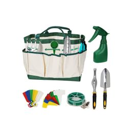 Clanmacy Gartenschere Gartenwerkzeug Set Ergonomischer Handschuhe Gartengeräte 12 Tlg Schaufel