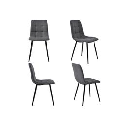 Tongtong Esszimmerstuhl 4er-Set Polsterstuhl Design Stuhl mit Rückenlehne
