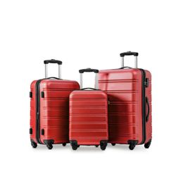 Gotagee Kofferset ABS Hartschalen-Koffer Koffer-Set Rollkoffer Reisekoffer Handgepäck