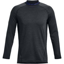 Under Armour® Funktionsshirt UA CG ARMOUR TWIST MOCK BLACK/HYPER BLUE-NEPTUNE GREEN