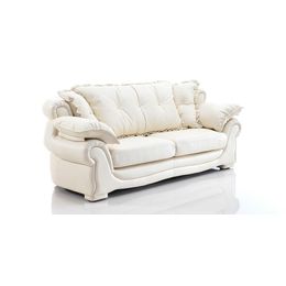 Salottini 3-Sitzer Klassisches XL 3er Sofa Nico 3-Sitzer Leder Couch Garnitur