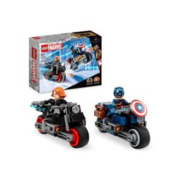 Lego® Konstruktionsspielsteine Marvel Super Heroes Black Widows & Captain Americas Motorräder